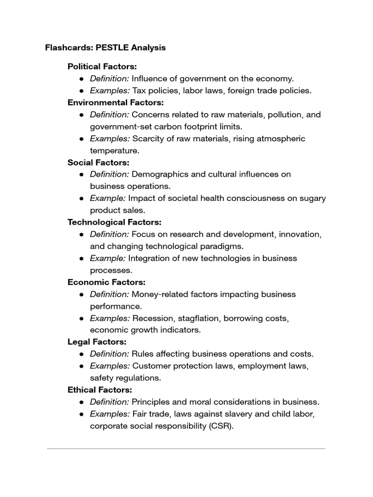 PESTLE Analysis | PDF | Corporate Social Responsibility | Economies