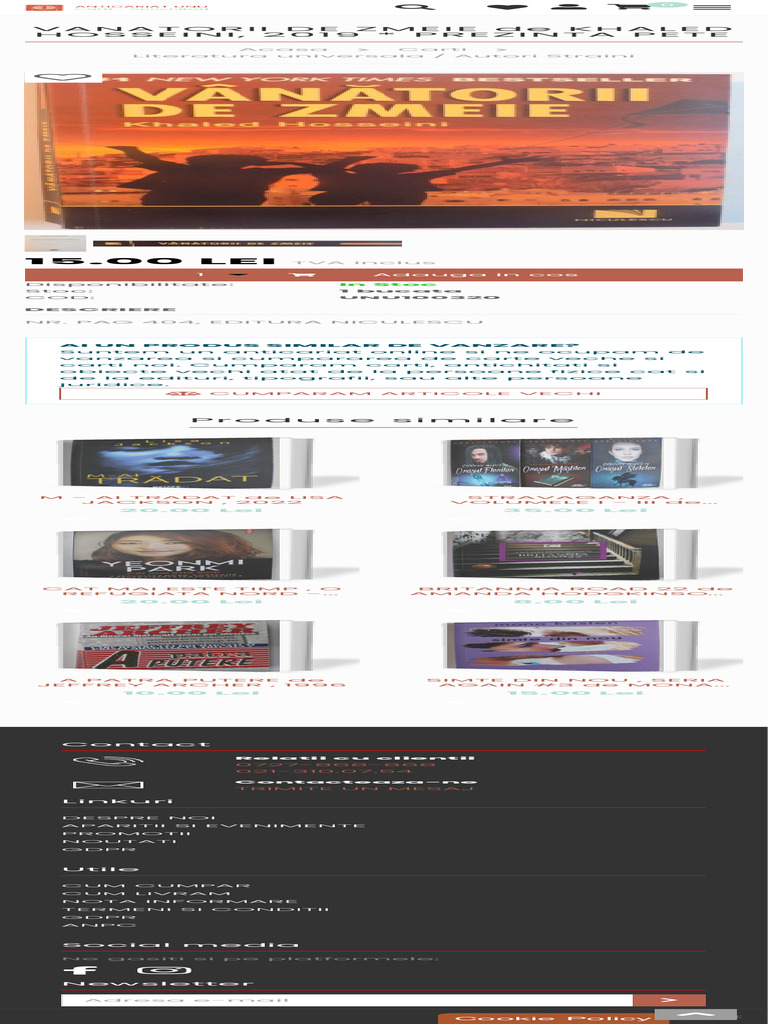 Vanatorii de Zmeie de Khaled Hosseini, 2019 Prezinta Pete | PDF