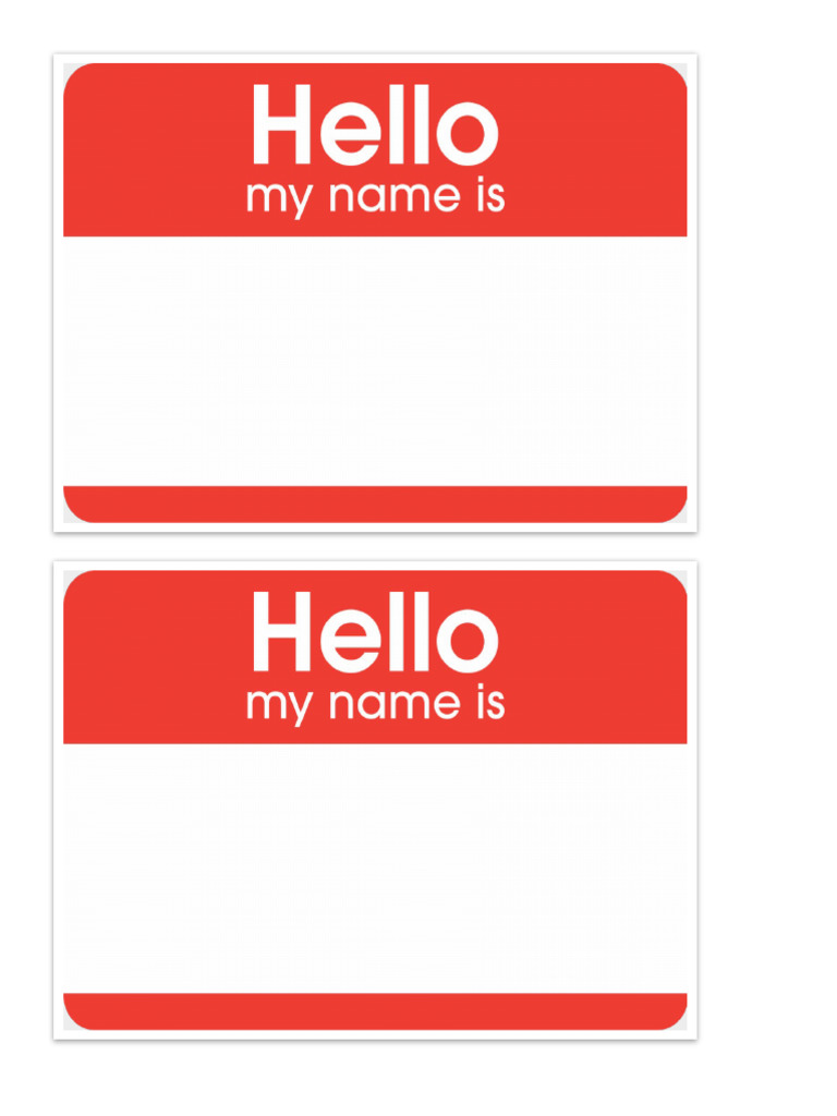 Hello My Name Is | PDF
