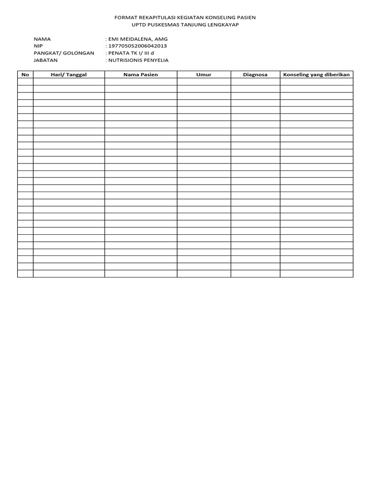 Rekap Pelayanan Pasien | PDF