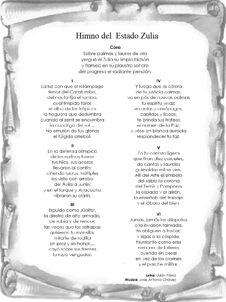 Himno Del Estado Zulia | PDF