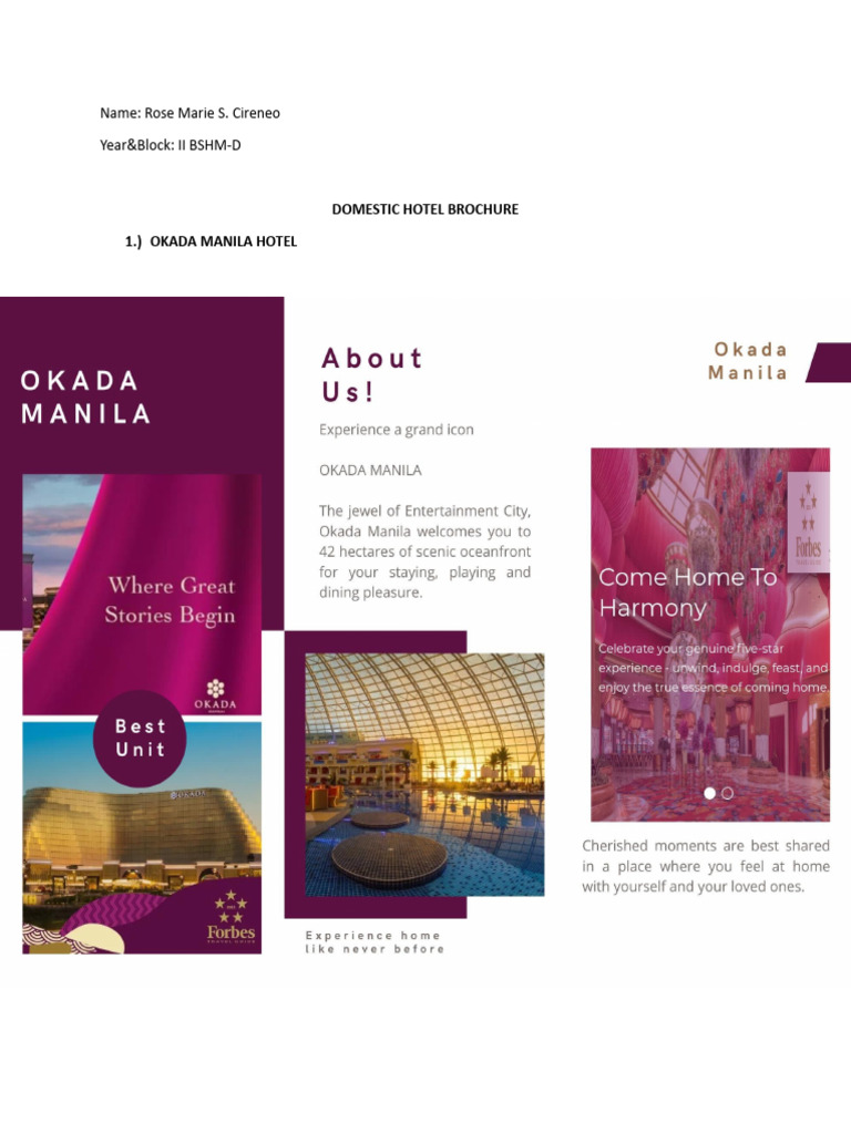 Domestic Hotel Brochure | PDF