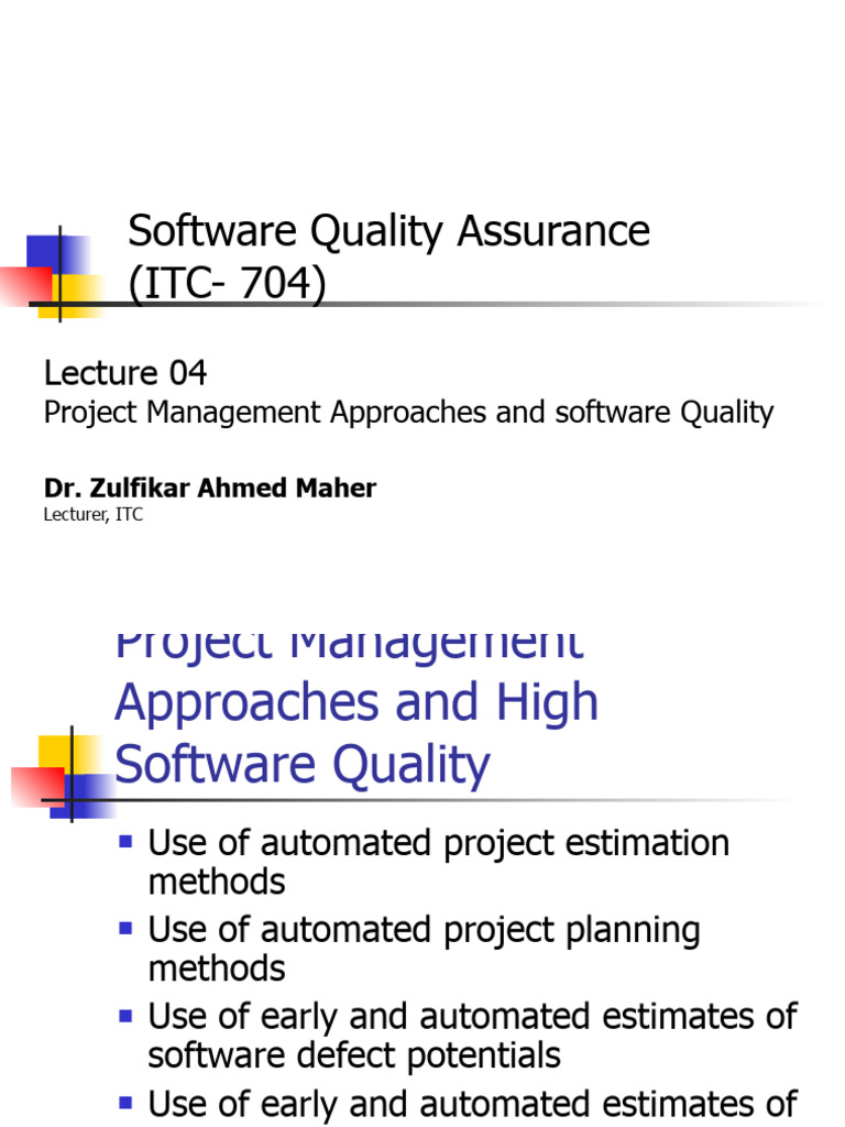 Lecture 04 | PDF | Software Quality | Quality Assurance