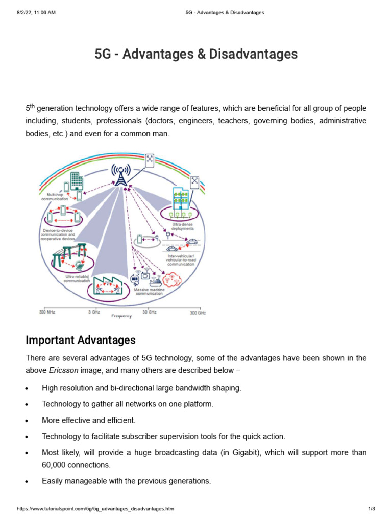 5G Technology: Pros and Cons | PDF