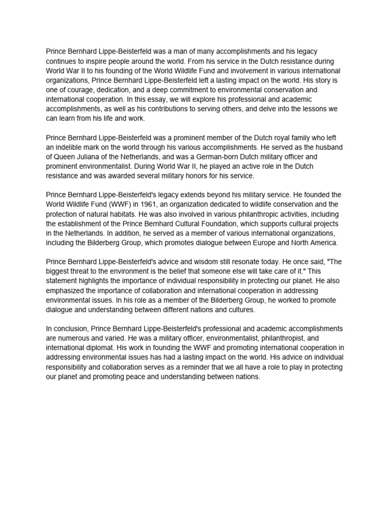 Informative Essay Rough Draft | PDF | World Wide Fund For Nature ...