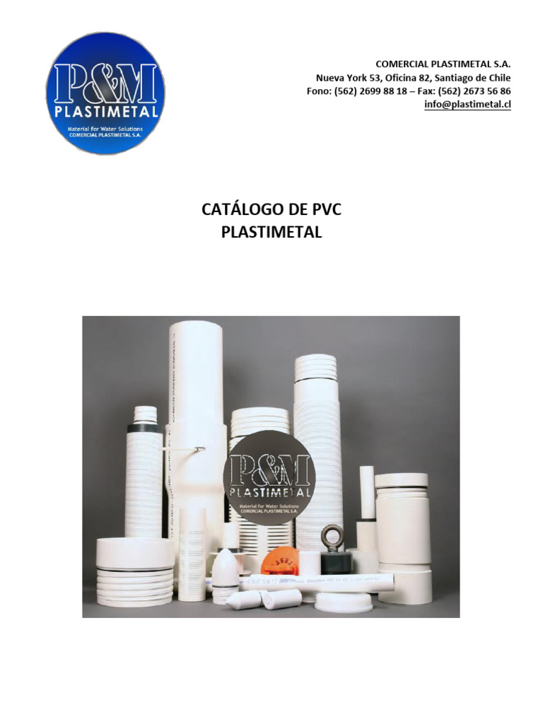 Catálogo PVC PLASTIMETAL WEB | PDF | Cloruro de polivinilo | Presión