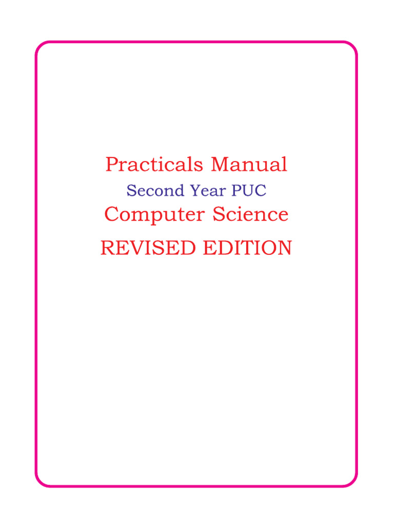 Computer Science Manual | PDF