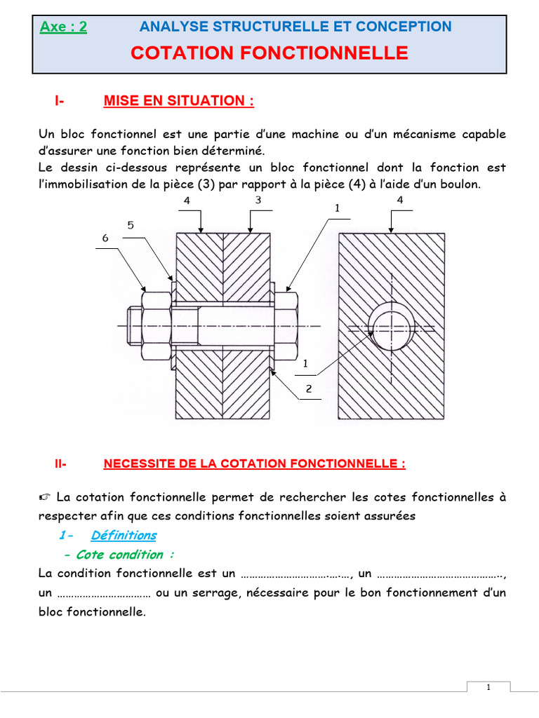 Cotation Fonctionnelle et Applications | PDF | Mathématiques appliqués ...