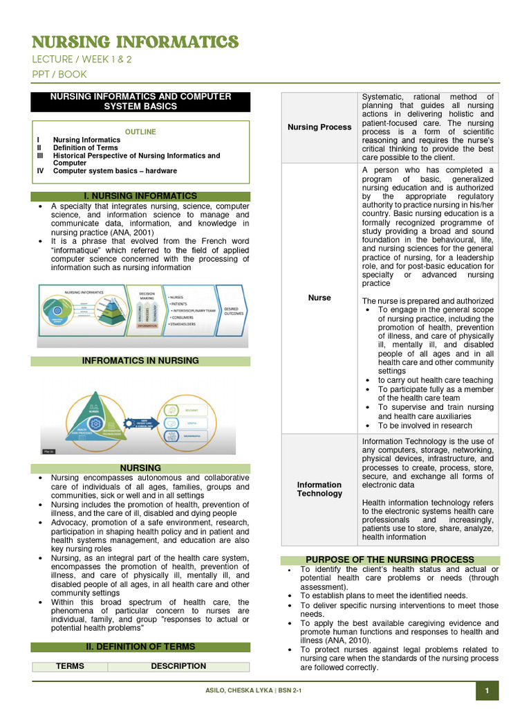 Nursing Informatics | PDF | Computer Data Storage | Read Only Memory