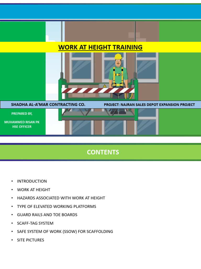 Work at Height | PDF | Scaffolding | Occupational Safety And Health