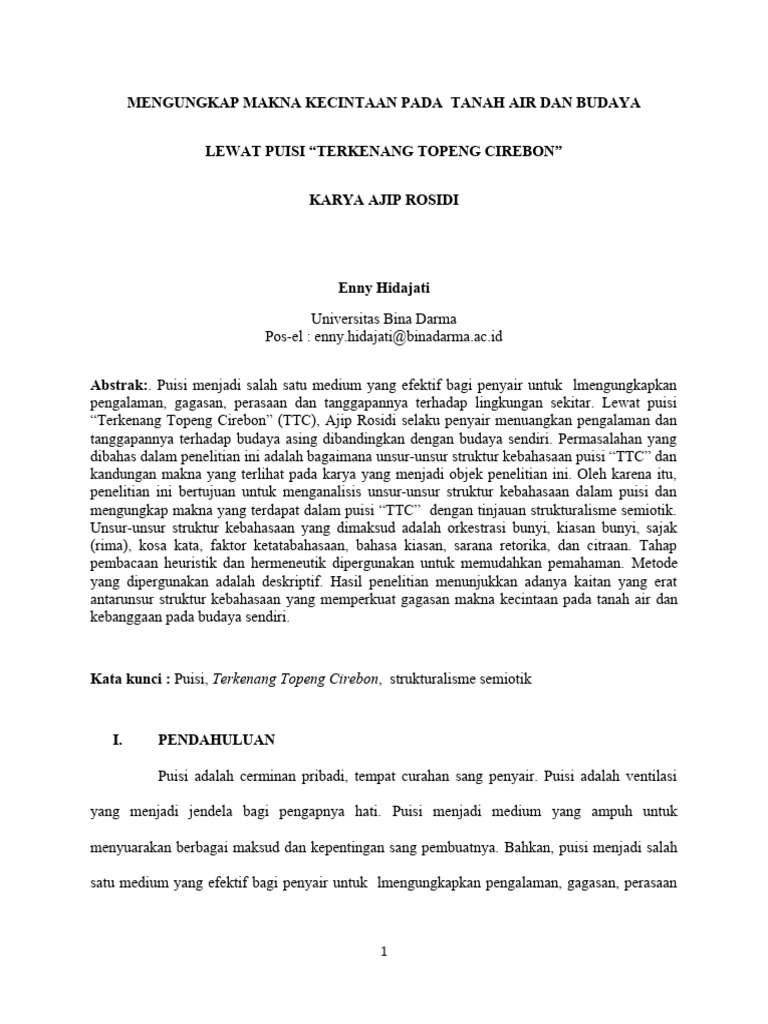 MENGUNGKAP MAKNA PUISI (Enny) | PDF