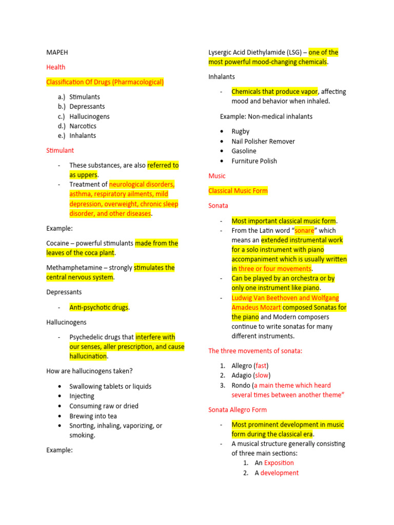 MAPEH 5th | PDF | Orchestras | Renaissance Art