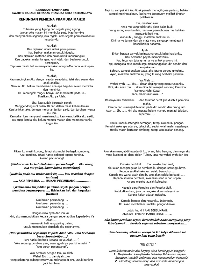 Renungan Pembina KMD | PDF