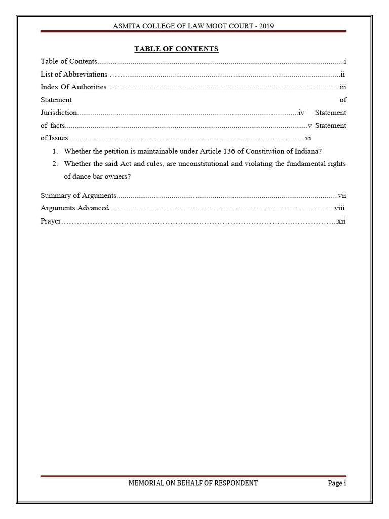 Moot Court | PDF | Constitution | Public Law