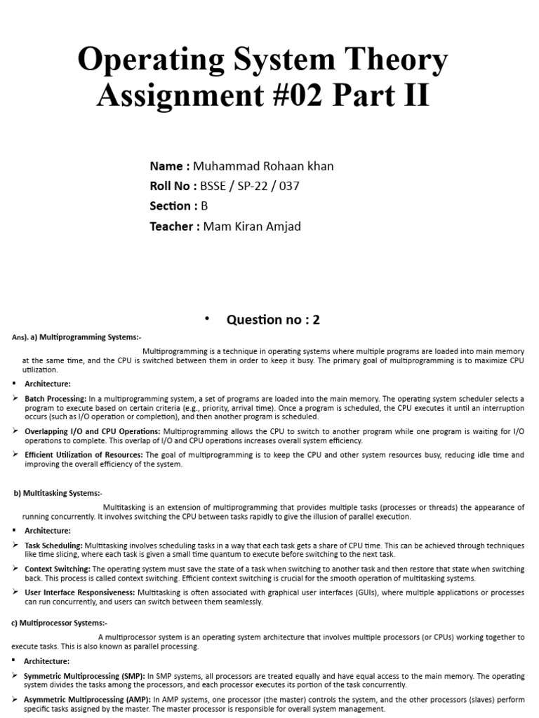 Presentation 9 | Download Free PDF | Process (Computing) | Kernel (Operating System)