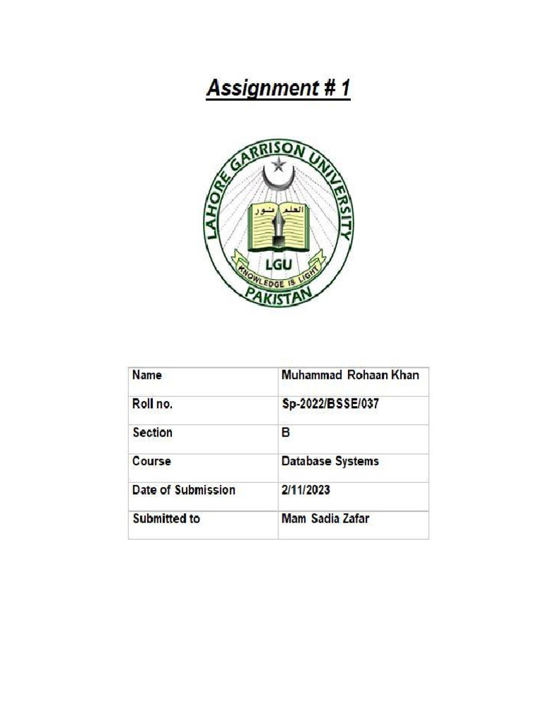 Dbs Lab 1 | PDF | Computers | Technology & Engineering