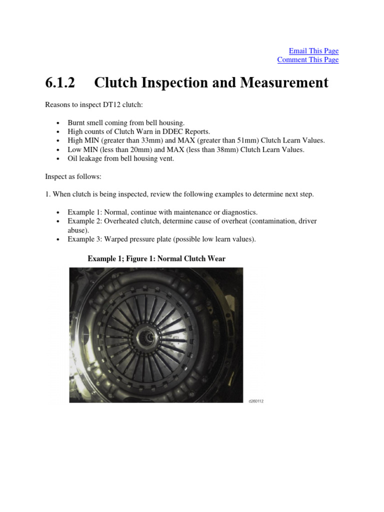 Clutch Inspection and Measurement | PDF | Clutch | Tools