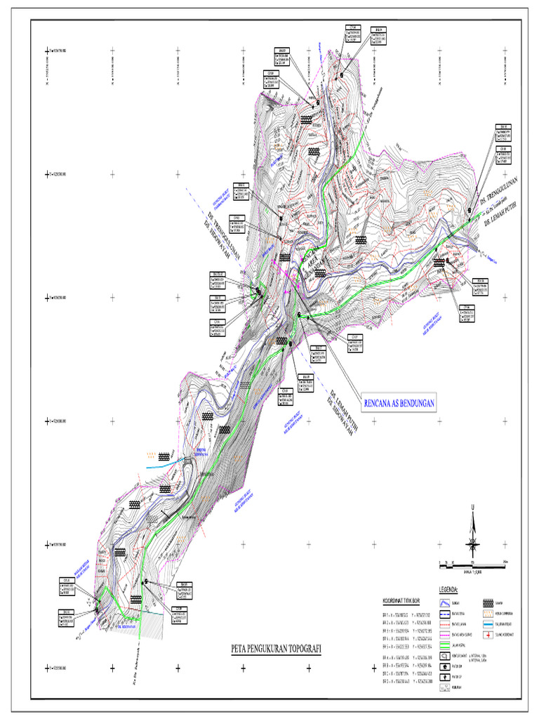 02 Peta Topografi (Titik Bor) | PDF