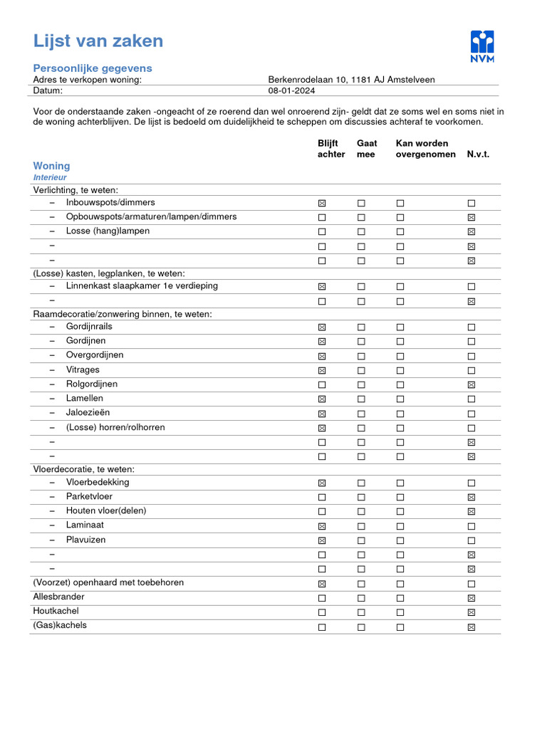 Lijst Van Zaken | PDF