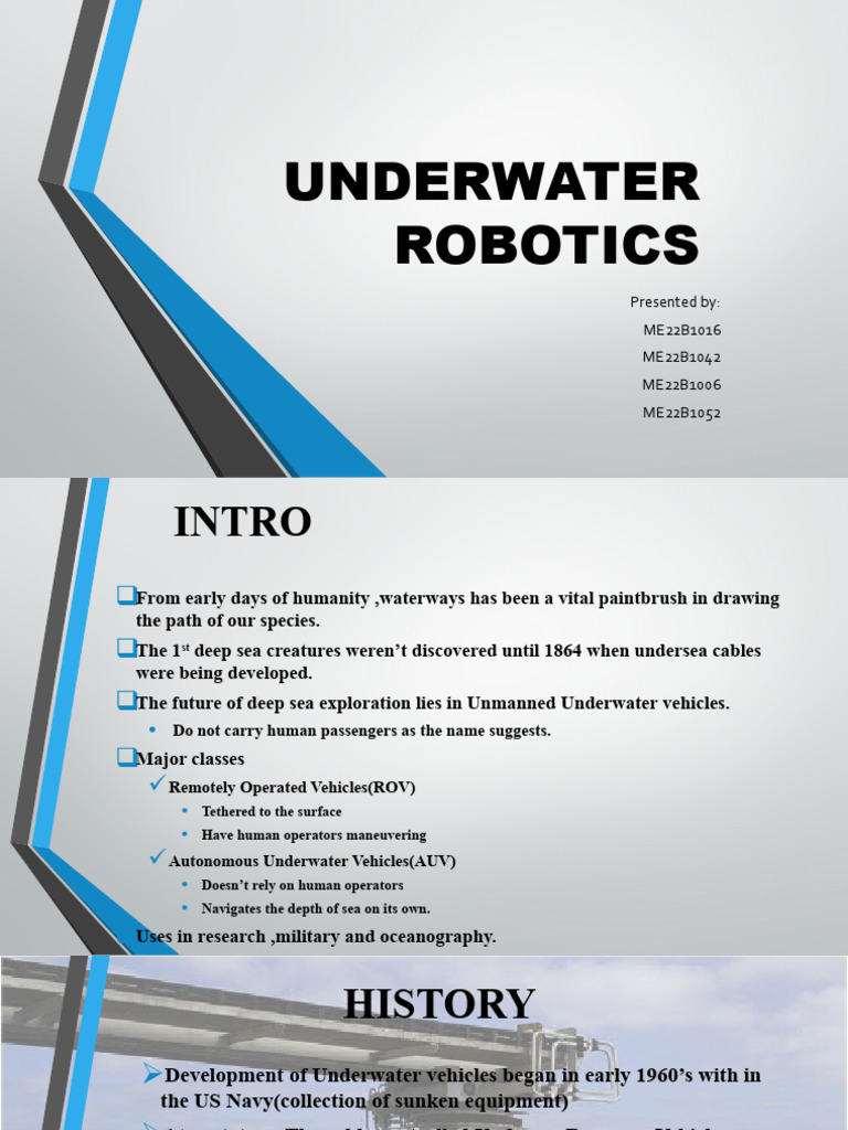 Underwater Robotics | PDF