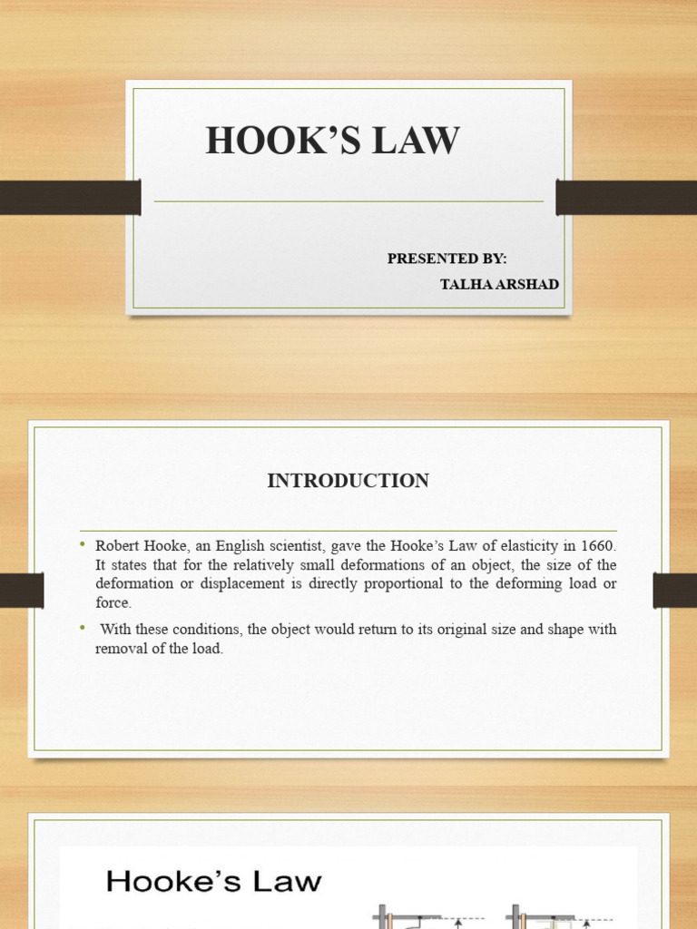 Hook's Law | PDF | Social Science | Science & Mathematics