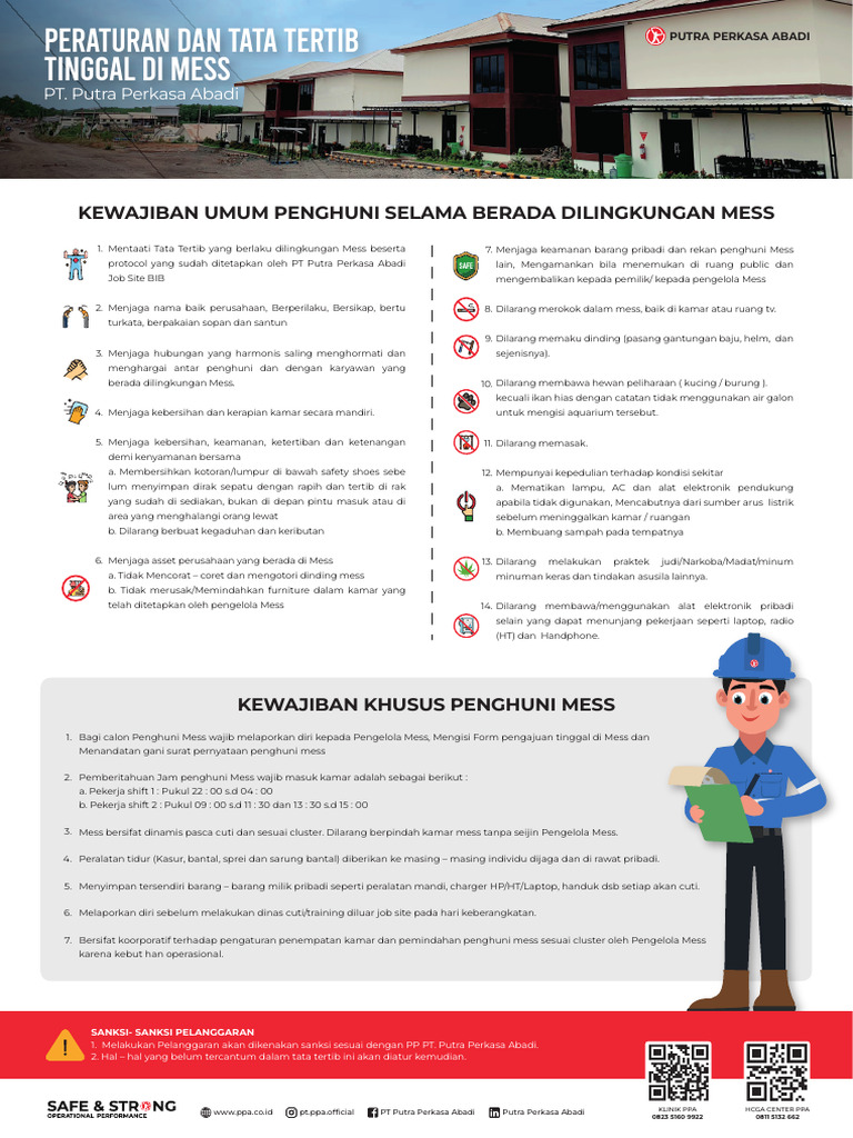 Peraturan Tinggal di Mess Karyawan | PDF