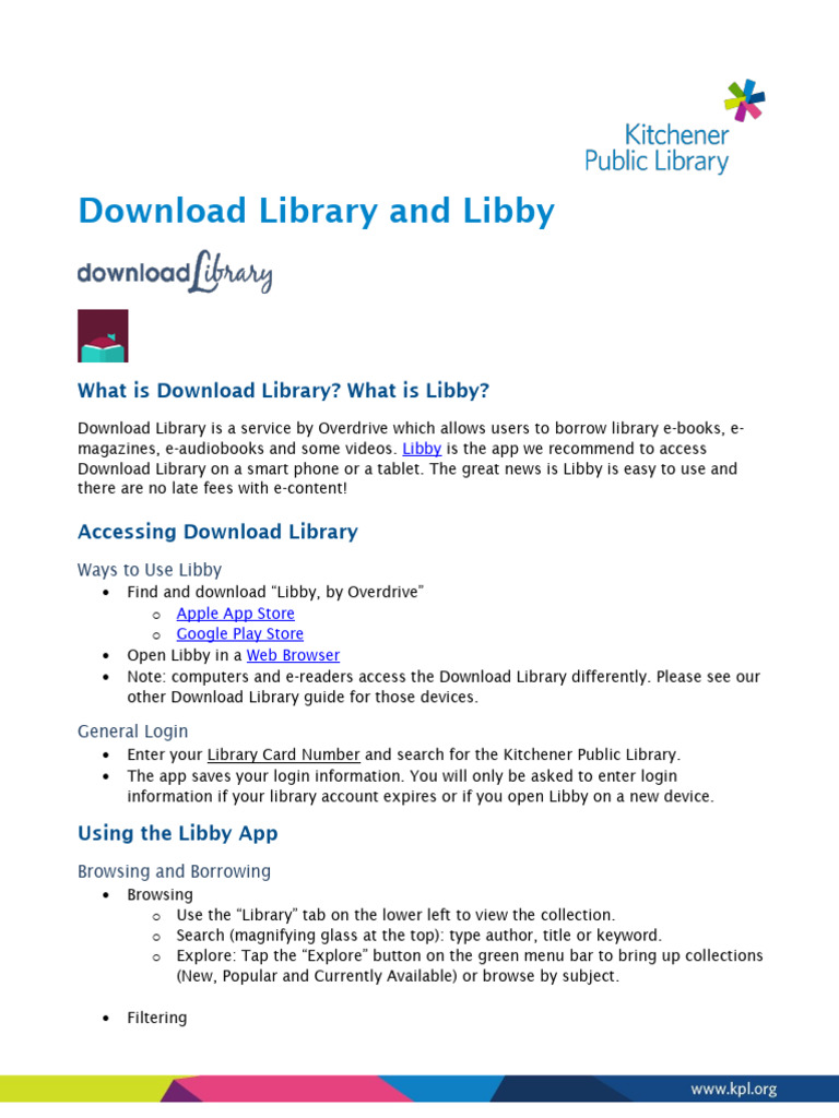 Tech Help Download Library Libby 2022-01-11-1 | PDF | Libraries ...