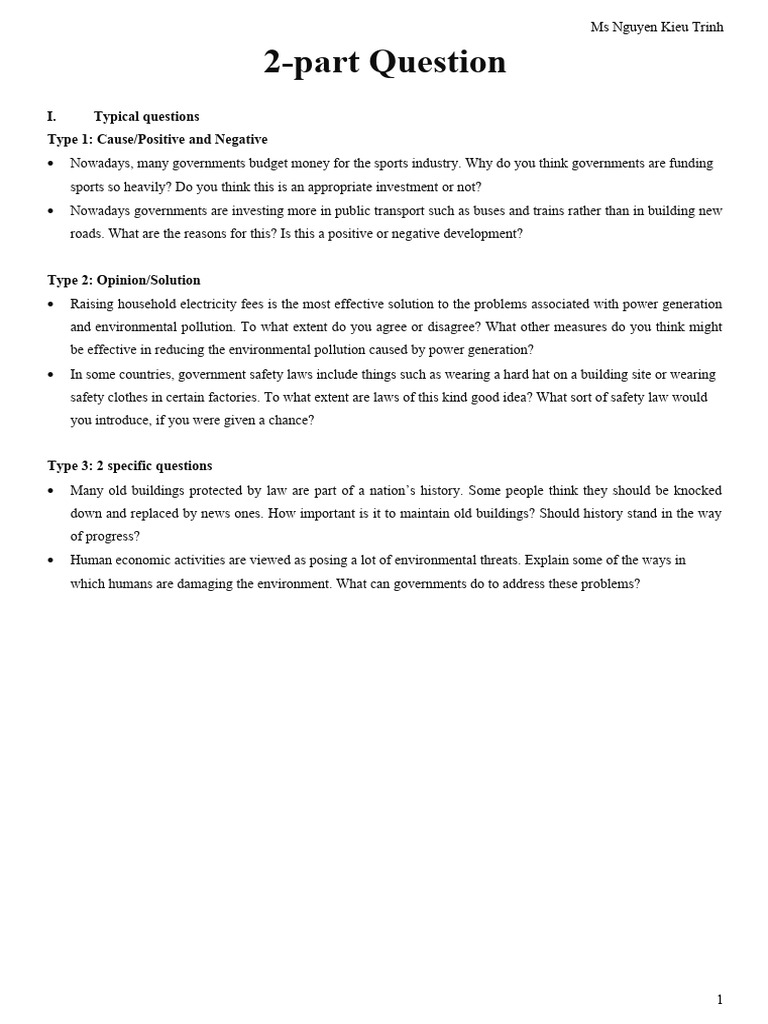 2-Part Question Essay | PDF