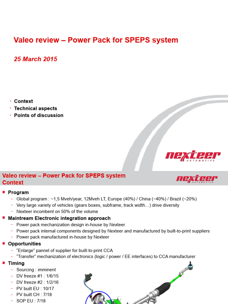 Valeo Power Pack SPEPS System Review | PDF | Manufactured Goods | Electrical Engineering