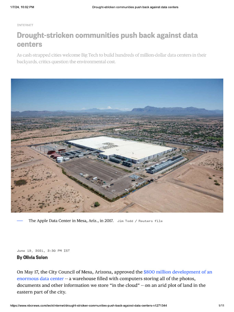 Data Centres and Drought 5 | PDF