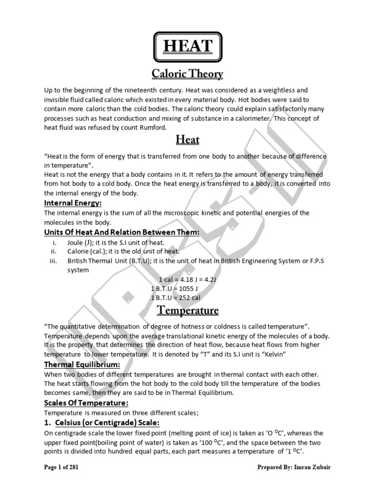 Class 12 - Physics (Complete Notes) | PDF | Thermal Expansion | Gases Class 12 - Physics (Complete Notes) | PDF | Thermal Expansion | Gases