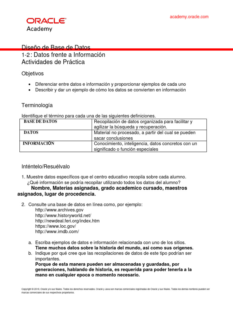 DD 1 2 Practice Esp PDF | PDF