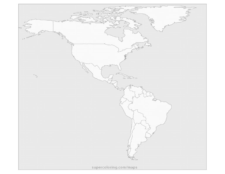 America Map Coloring Page | PDF