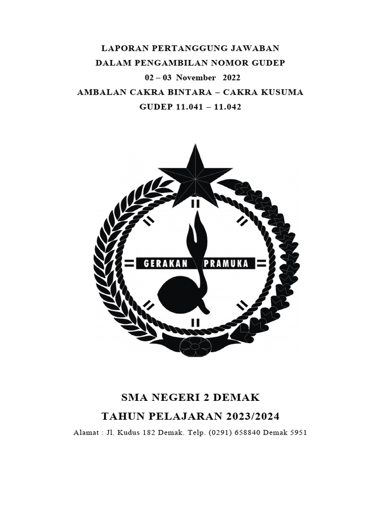 Pelantikan Pramuka SMAN 2 Demak 2022 | PDF