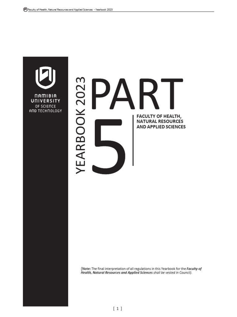 NUST Health and Applied Sciences Yearbook 2023 | PDF | Bachelor's ...