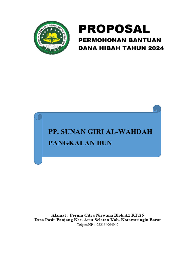 Proposal Bantuan RA Al Azhar FIX | PDF
