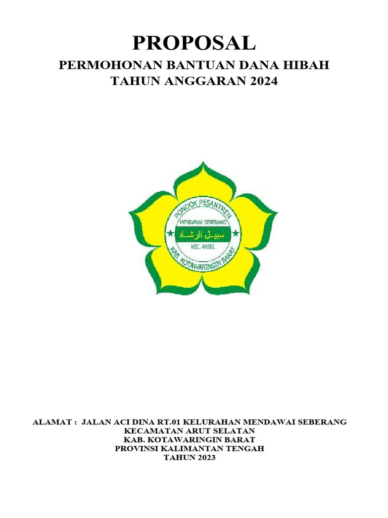 PROPOSAL Bantuan Dana Hibah T.A 2024 (PPSR) | PDF