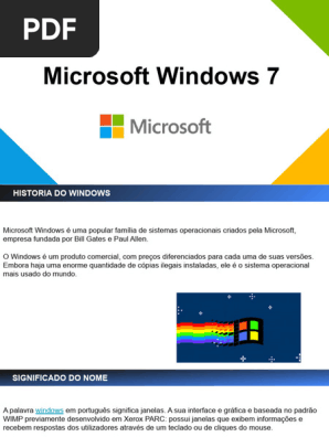 Sistema Operacional Janelas 7 Microsoft Windows 7 | PDF | Microsoft