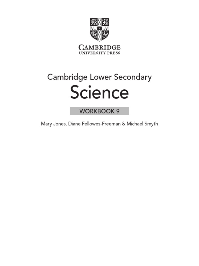 Cambridge Lower Secondary Science Workbook 9 - 9781108742894 - WB9 ...