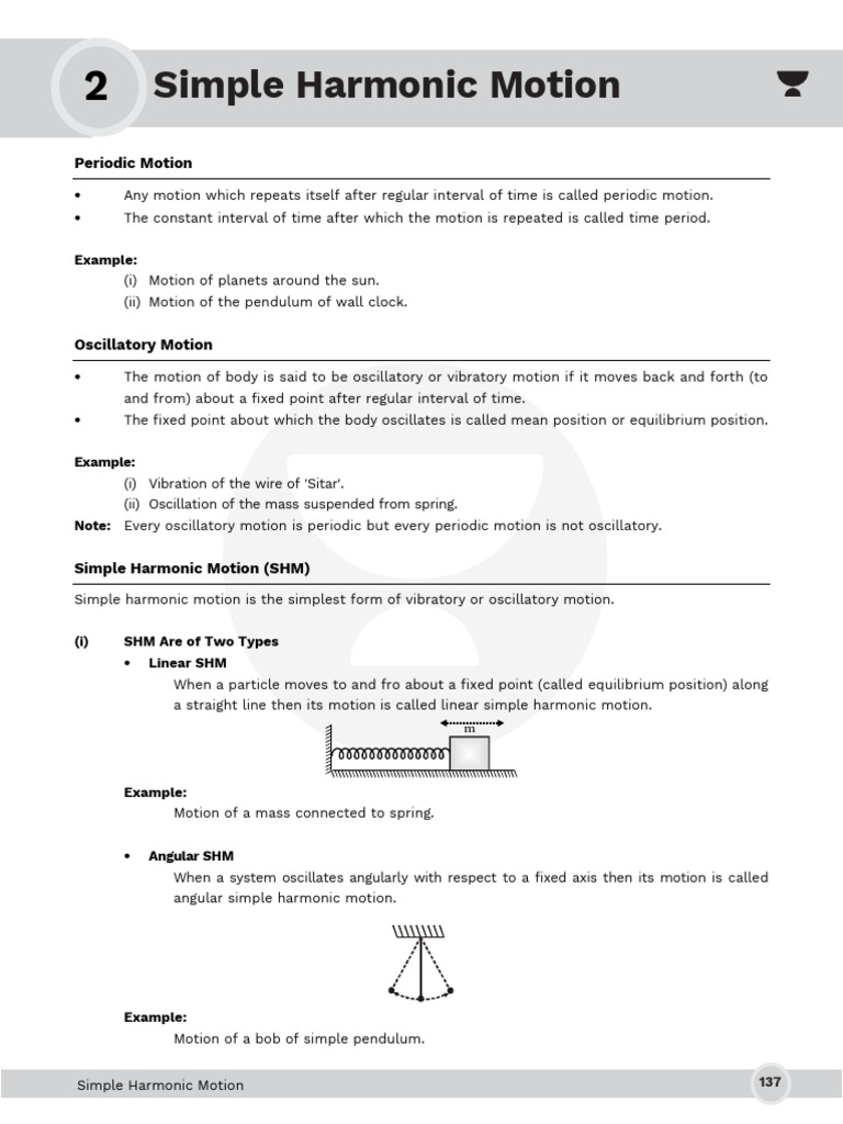 SHM 3.0 With Practice | PDF | Oscillation | Acceleration