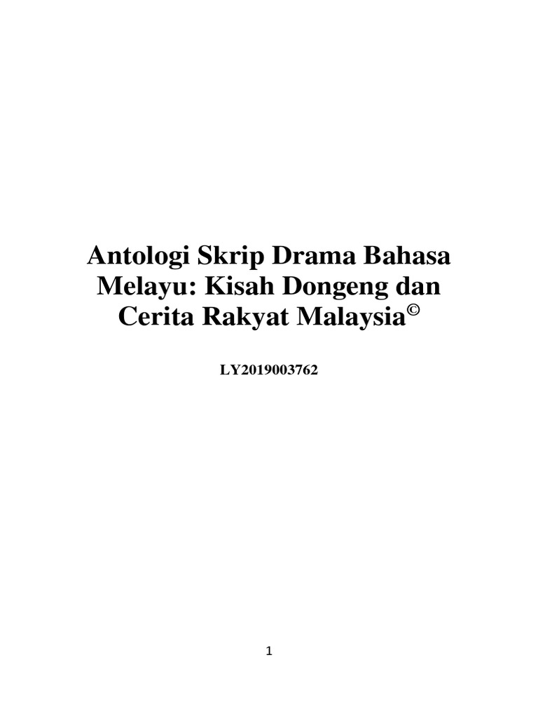 Antologi Skrip Drama Bahasa Melayu Kisah | PDF