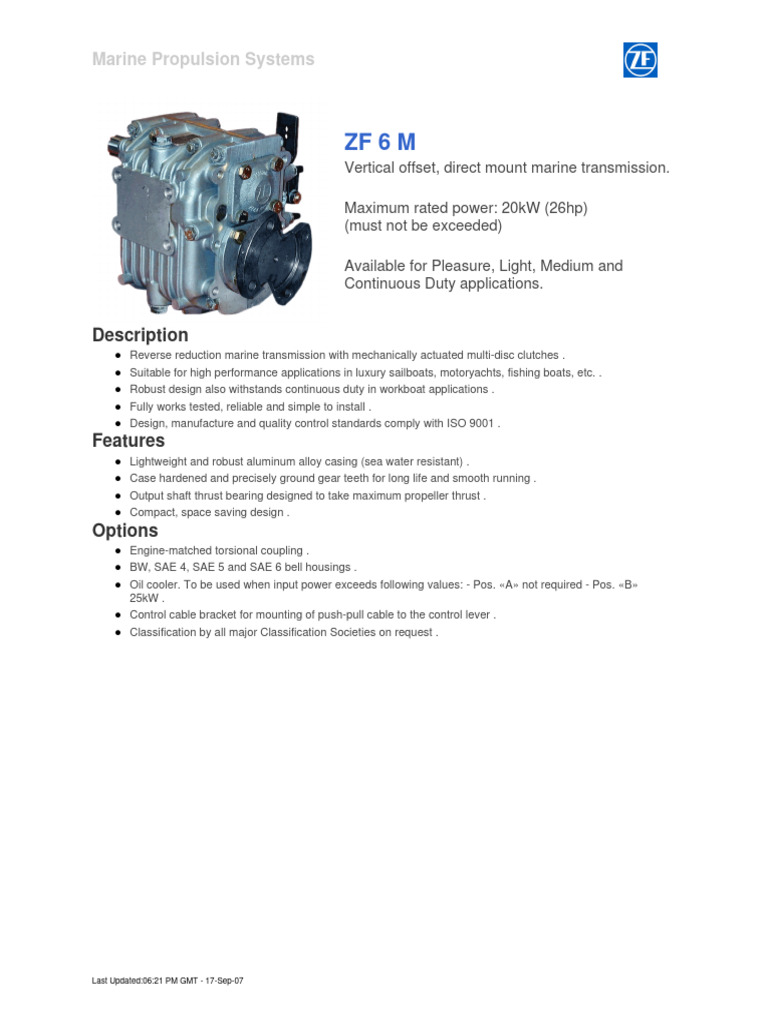 Marine Propulsion Systems: Description | PDF | Horsepower | Engines