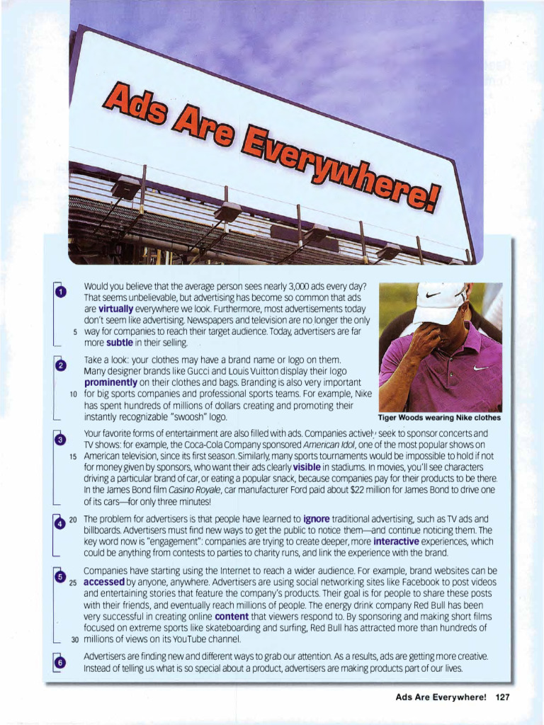 Ads Everywhere - Active - Skills - For - Reading - 2 | PDF ...