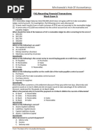 FA2 Mock Exam 2 Questions and Answers | PDF | Debits And Credits | Banks
