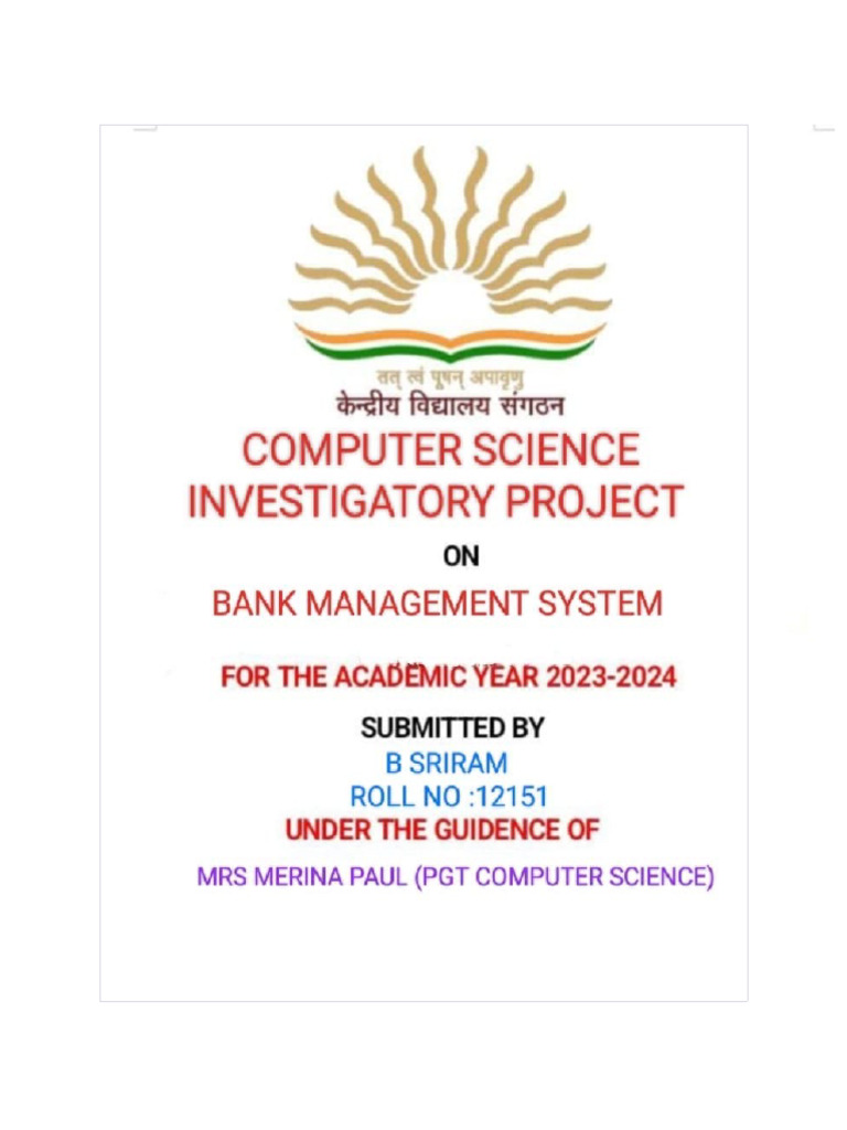 Cs Project 2024 | PDF | Python (Programming Language) | My Sql