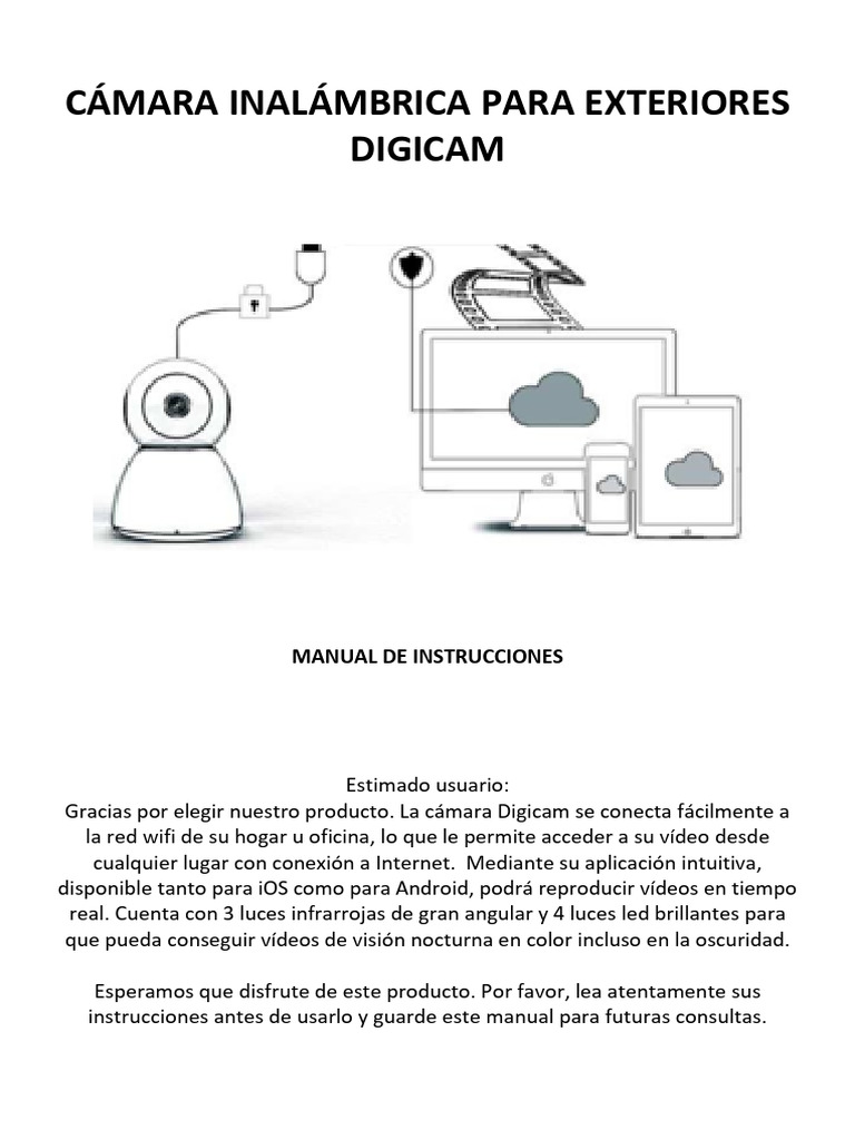 Wireless Outdoor Camera Digicam - Instructions - Es | PDF | Wifi ...