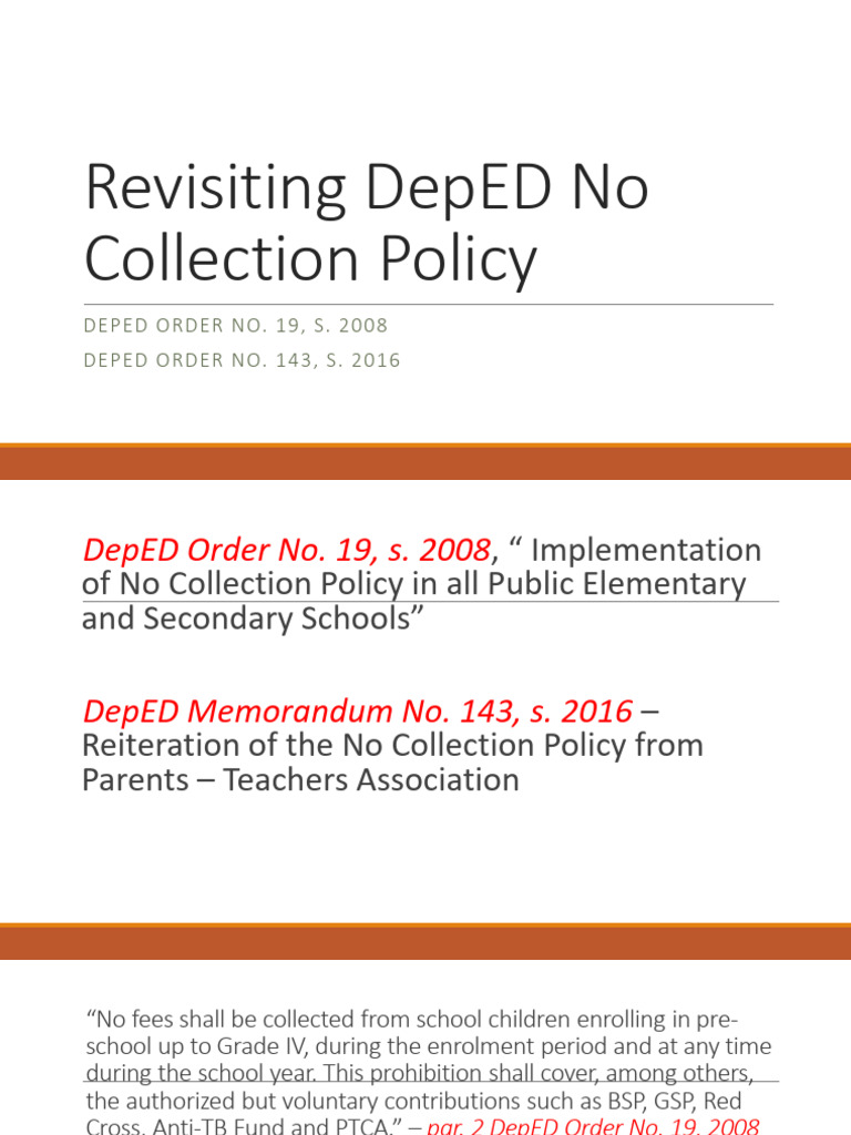 Revisiting Deped No Collection Policy Atty III 03022020113622 | PDF ... Revisiting Deped No Collection Policy Atty III 03022020113622 | PDF ...