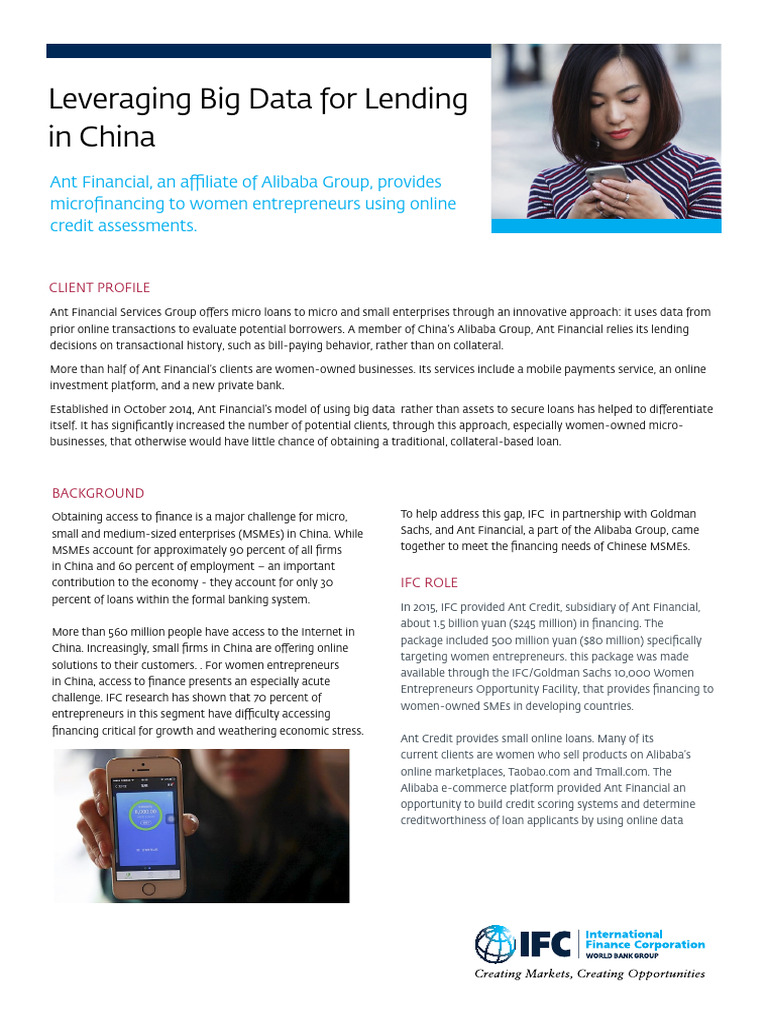 Ant Financial: Big Data in Lending | PDF | Alibaba Group ...