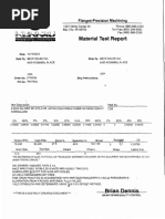 Sample MTC: Material Test Certificate | PDF | Screw | Manufactured Goods