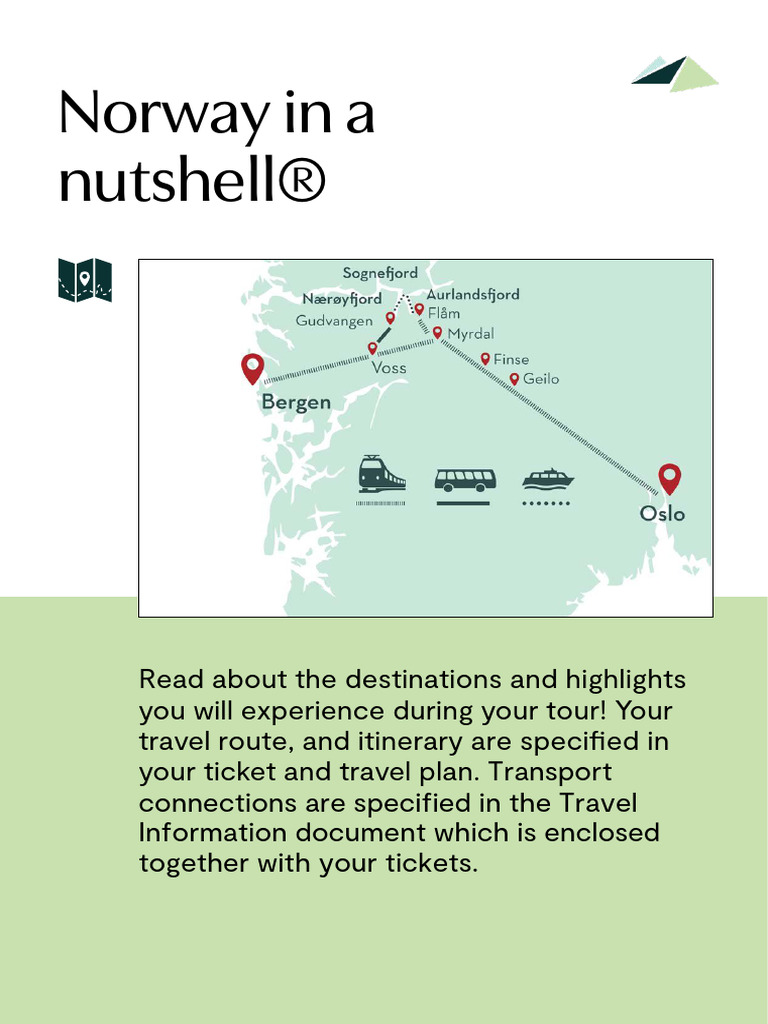 Norway in A Nutshell Travel Guide | PDF | Valley